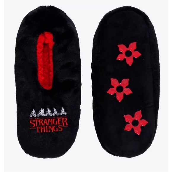 Netflix | Shoes | Netflix Stranger Things Black And Red Slippers ...